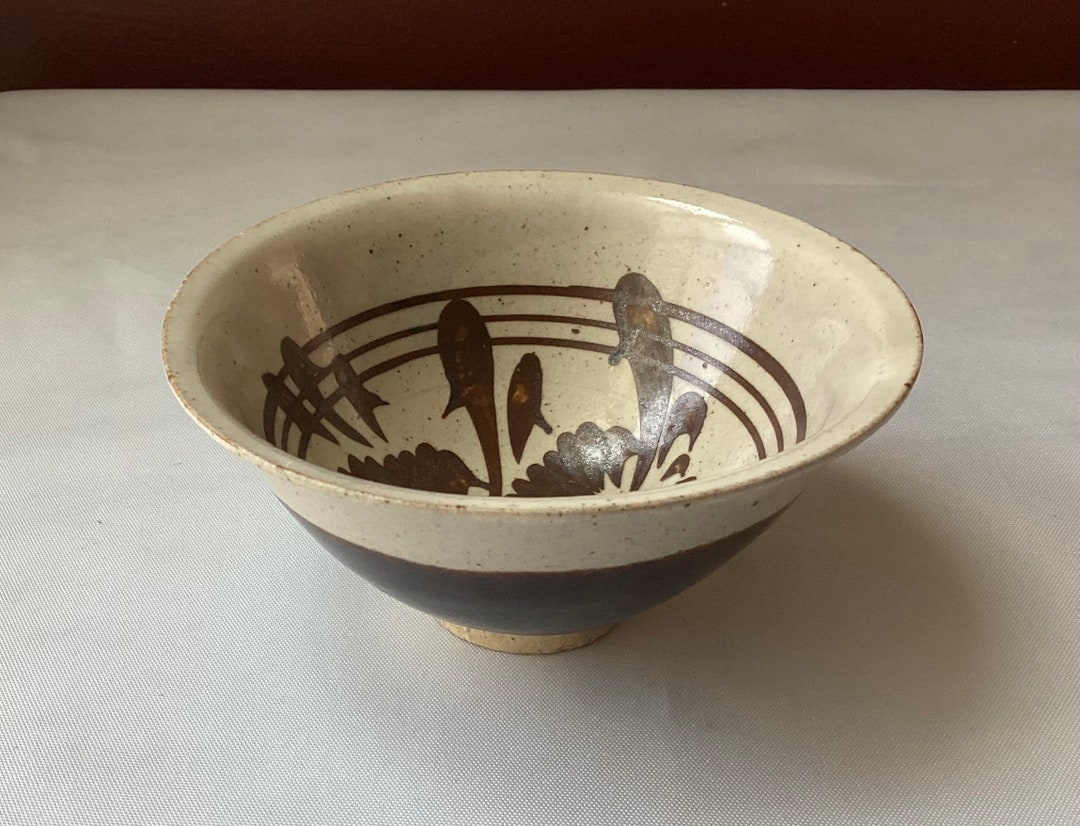 20th Century Cizhou Style Ironstone Clay Pottery Rice Bowl, Marked - Etsy