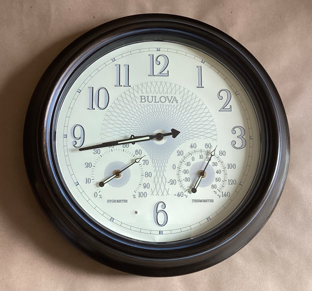 Bulova C4813 Weather Master Clock & Weather Station From Gen A.M. Gray ...