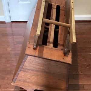Pick-up Only Antique Wooden Baby Rocking Cradle Converted to Stationary ...