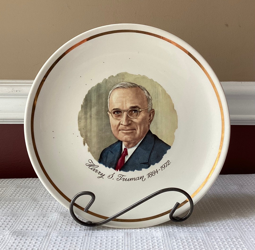 Vintage US President Harry S. Truman 1884-1972 Porcelain Plate ...