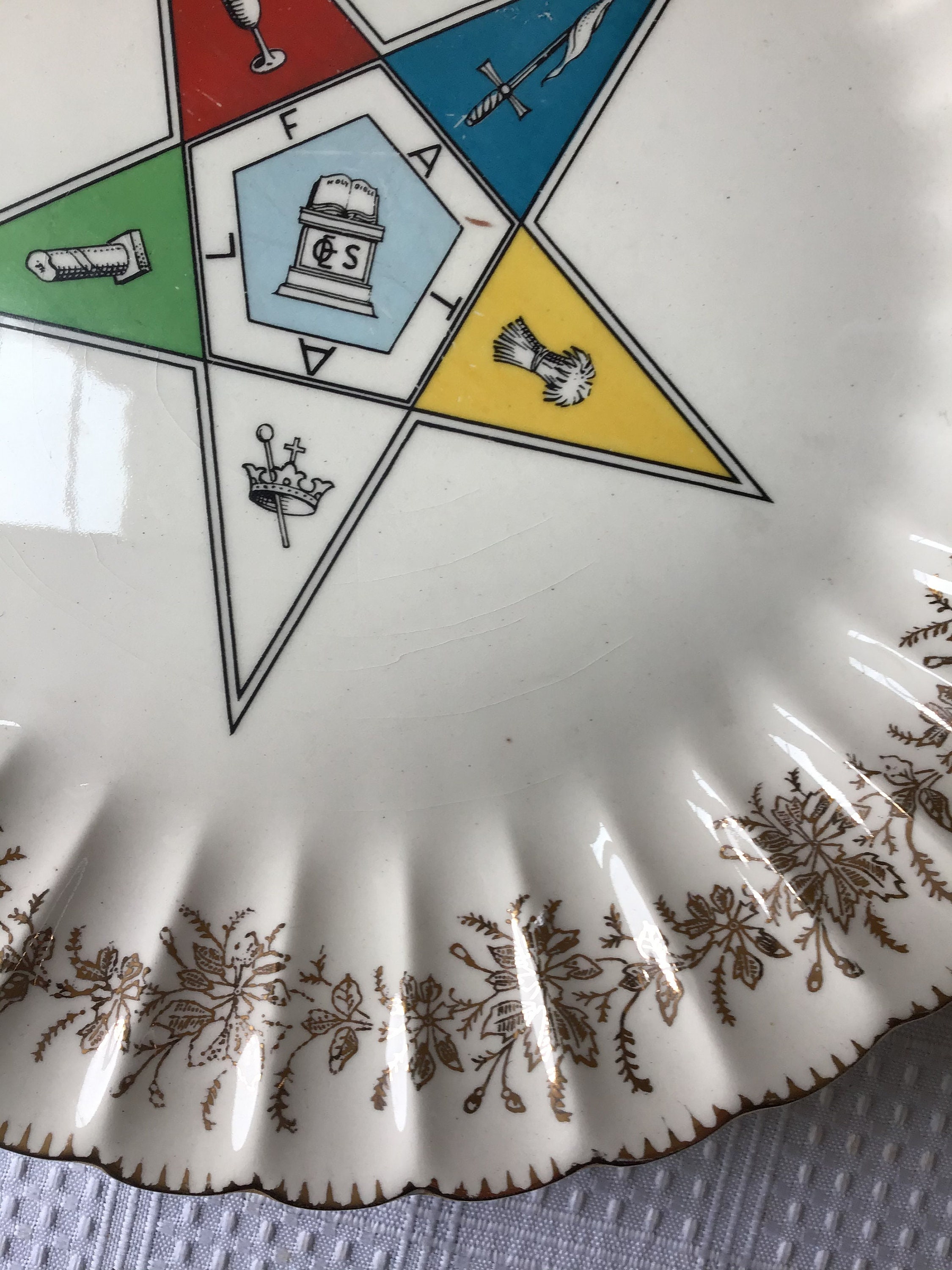 Vintage Sanders Mfg Co Nashville USA Porcelain Plate Masonic - Etsy