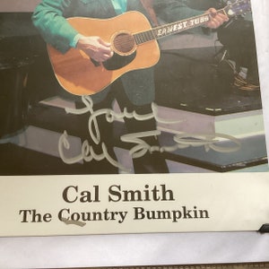 Vintage Cal Smith Hand Signed Autograph, the Country Bumpkin - Etsy