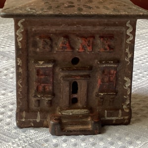 Antique 19th C. J&E Stevens Cast Iron Coin Bank - Etsy