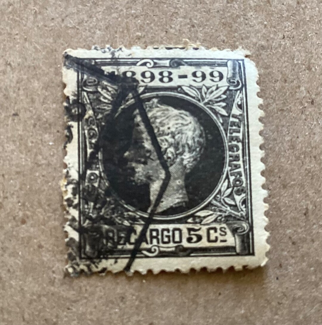 1898-99 Recargo 5 Cents Spain War Postage Stamp - Etsy