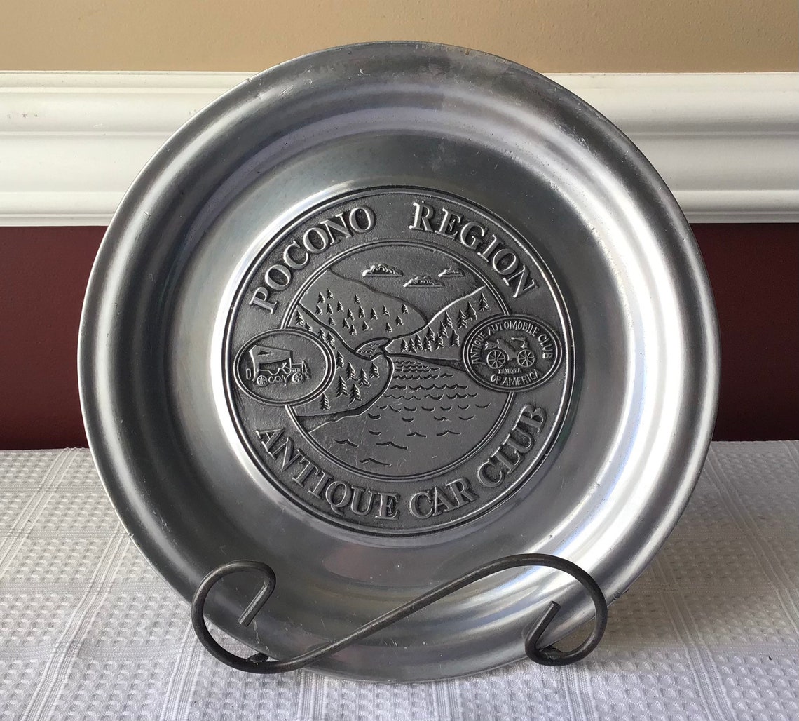 Vintage Pocono Region Antique Car Club Metal Plate Wilton - Etsy