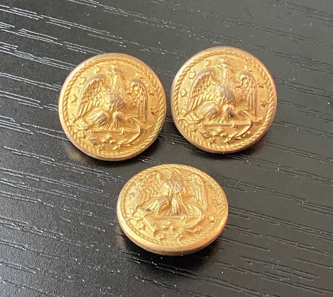 Set of 3 Vintage U.S. Navy Uniform Buttons, Vanguard Corp New York - Etsy