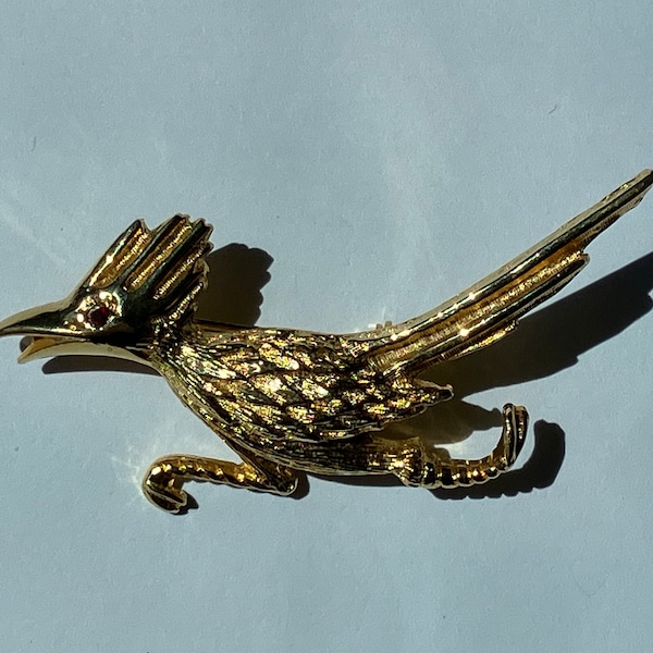Gold Roadrunner Pin - Etsy