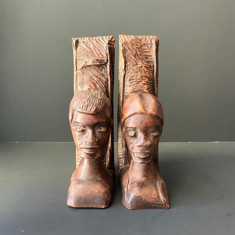 African Bookends - Etsy