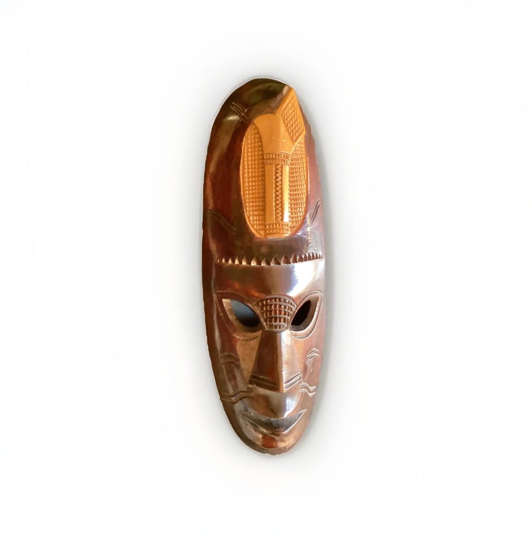 Fijian Tiki Solid Wooden Mask, 17 1/2" Tall - Etsy