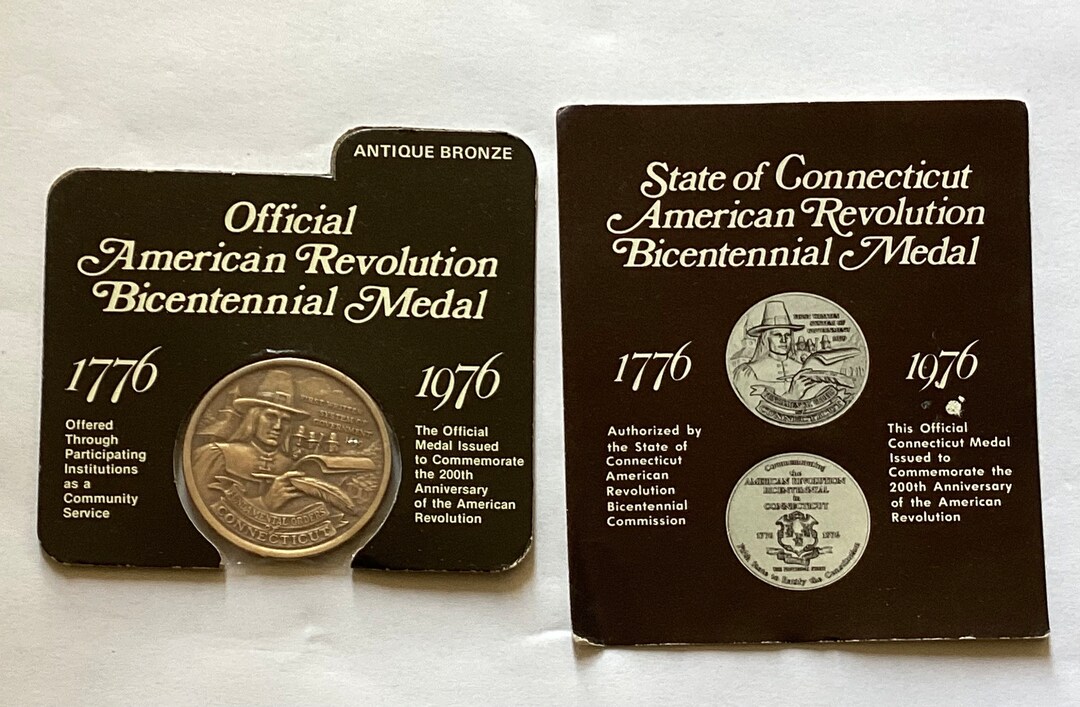 State of Connecticut American Revolution Bicentennial Bronze Medal 1776-1976, With COA - Etsy