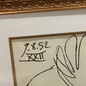 Pick-up Only Huge VTG Lithograph by Pablo Picasso, Woman Resting ...