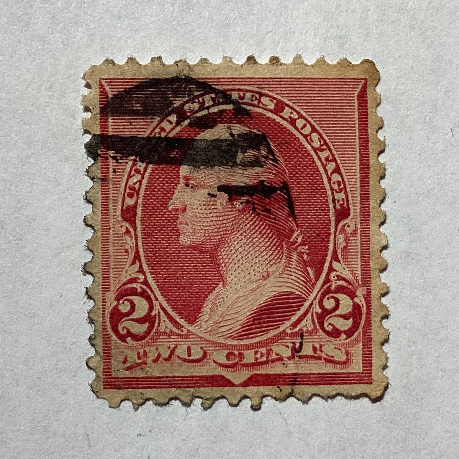 Antique Rare George Washington 2 Cent Stamp, US, Red, #220 - Etsy