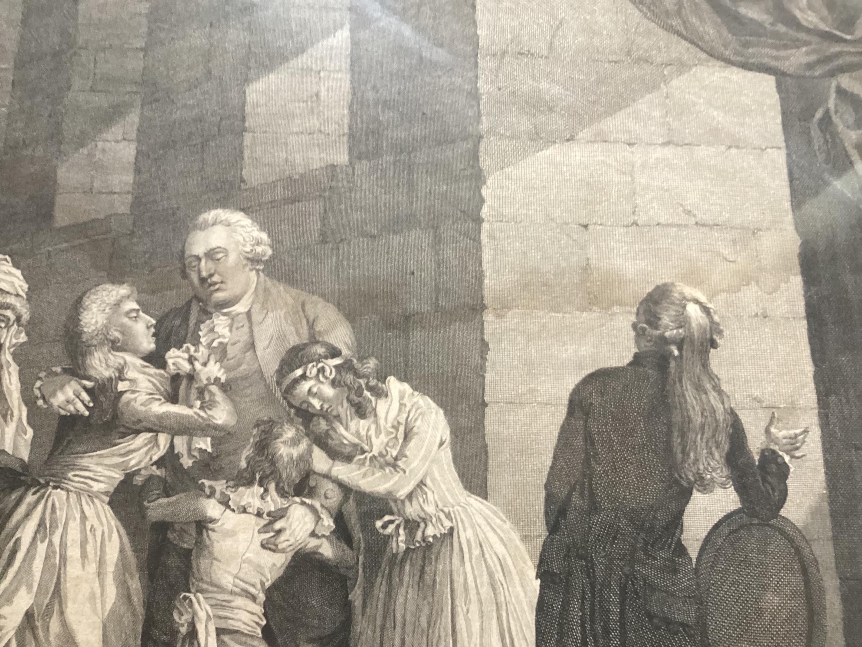Rare Antique 1793 Engraving Afscheid Van Lodewyk XVI Koning Van ...