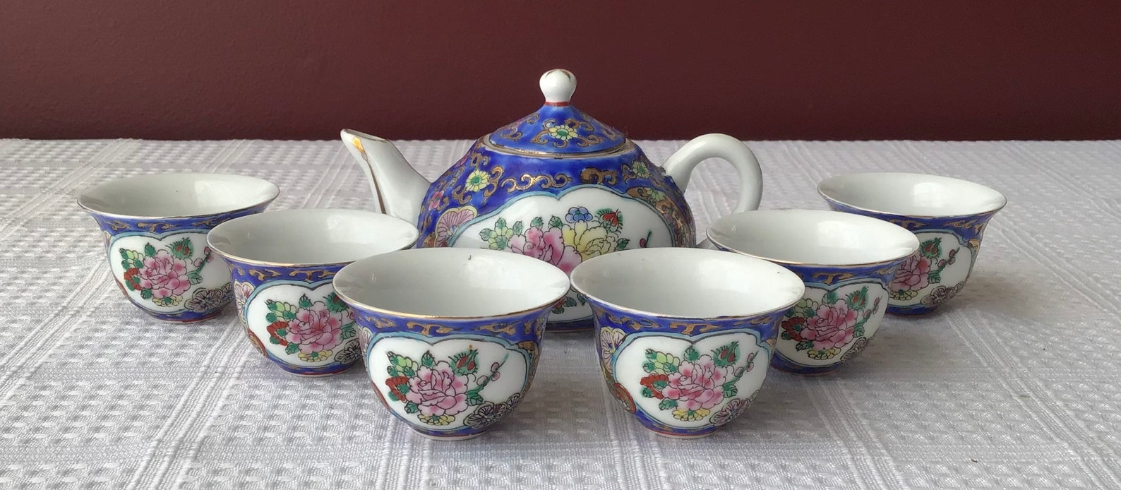 Vintage 8-piece Chinese Porcelain Miniature Tea Set/ Childs - Etsy