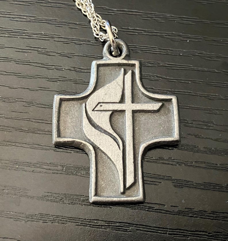 Vintage Confirmed in Christ Cross & Flame Pendant – United Methodist ...