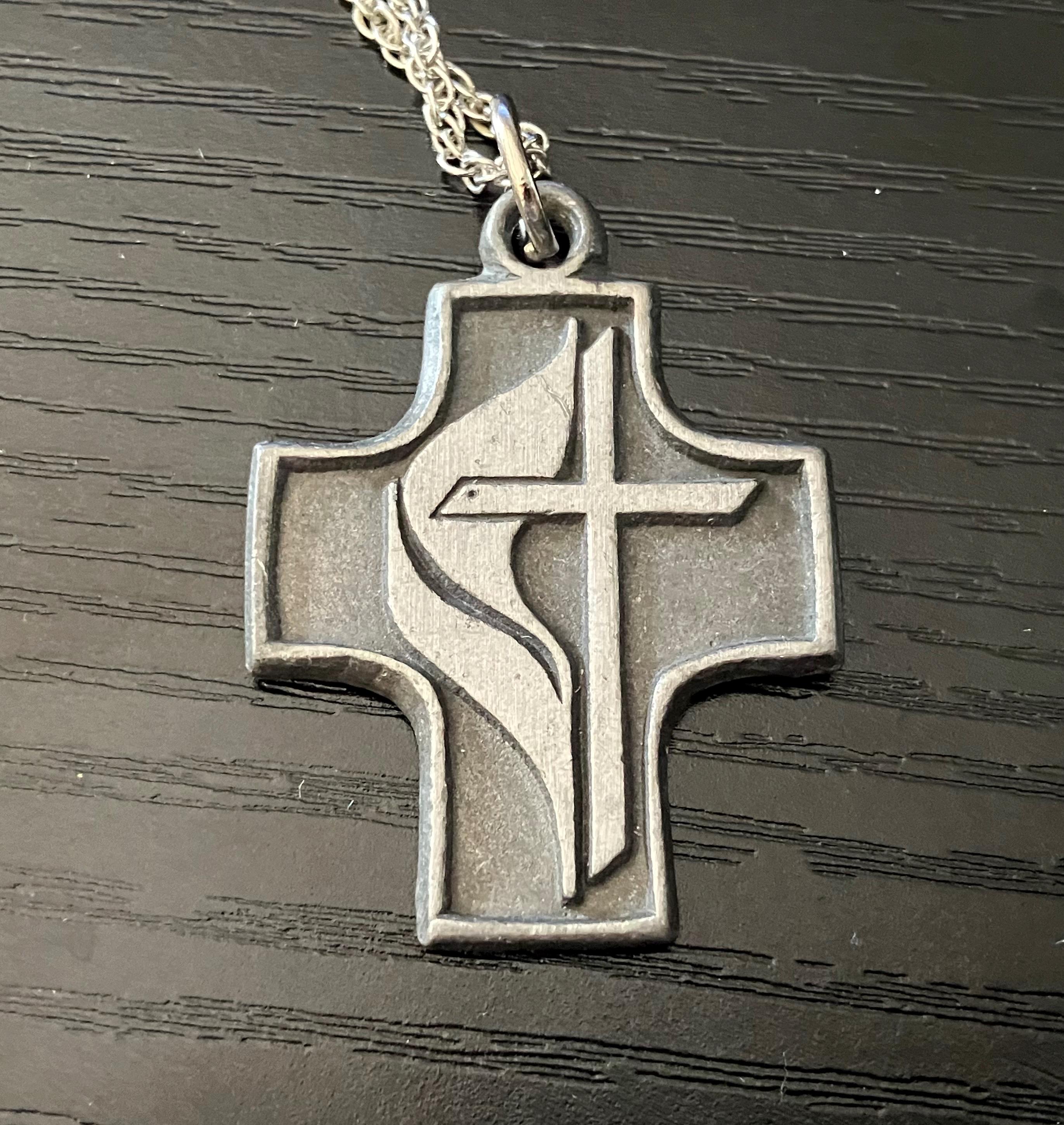 Vintage Confirmed in Christ Cross & Flame Pendant – United Methodist ...