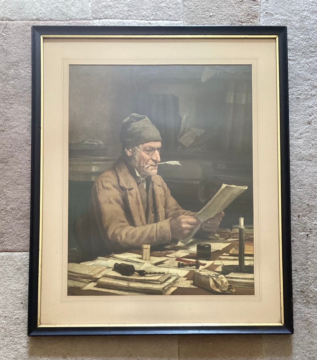 Albert Anker Orig. Litho. “the Commune Secretary, 1875”, W. David ...