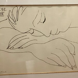 Pick-up Only Huge VTG Lithograph by Pablo Picasso, Woman Resting ...