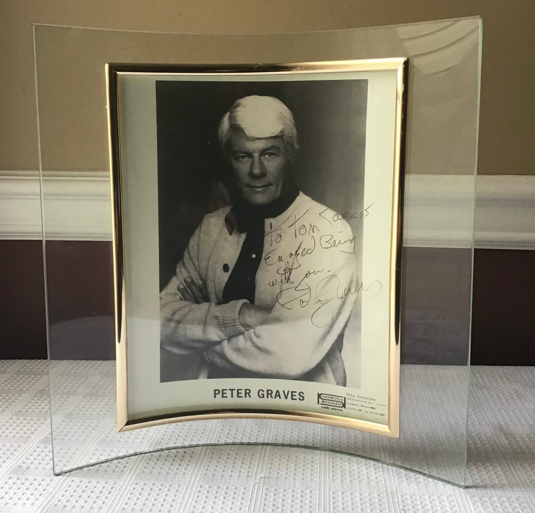 Hand Signed Autographed of Peter Graves Official Photo, Personalized ...