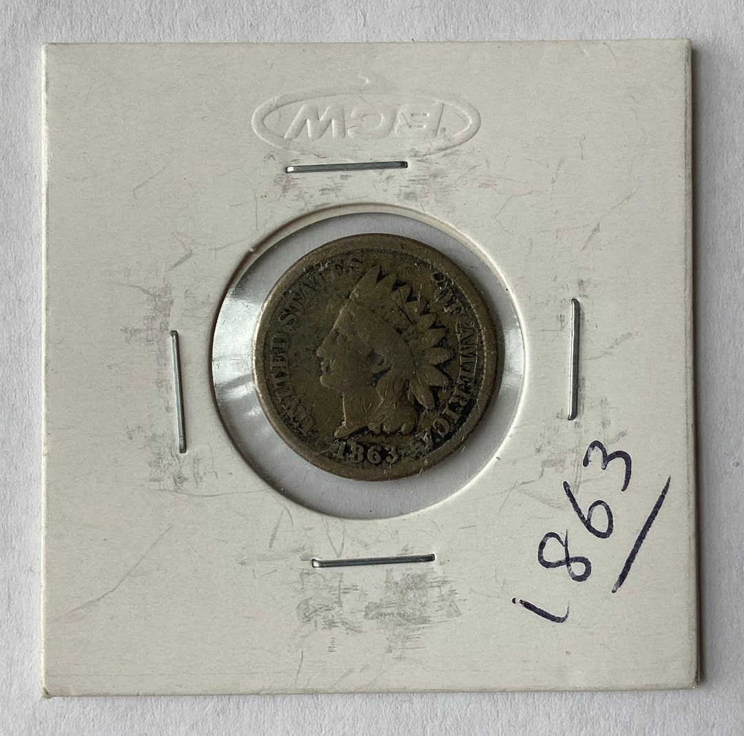 1863 Indian Head Penny (one Cent) Coin - Etsy