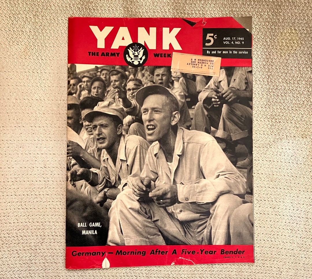 VTG WWII Yank the Army Weekly Magazine, Aug 17, 1945, Vol. 4, No. 9 - Etsy