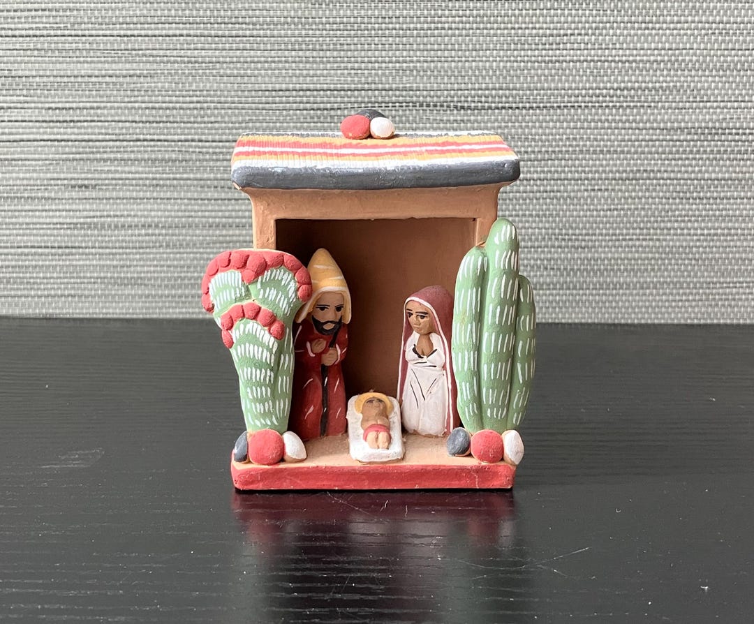 Vintage Miniature Peruvian Terracotta Pottery Nativity Figurine, Peru ...