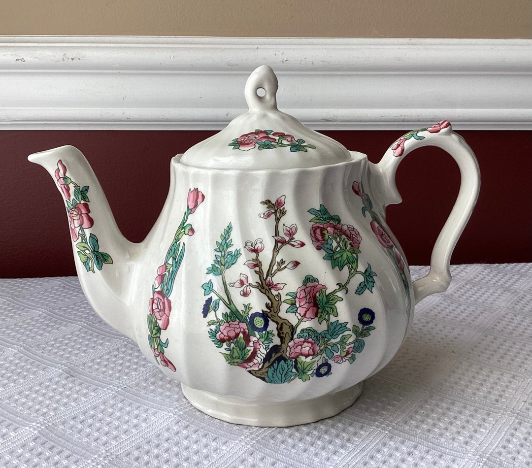 Vintage Sadler Porcelain Teapot, Floral Design, Made in England - Etsy