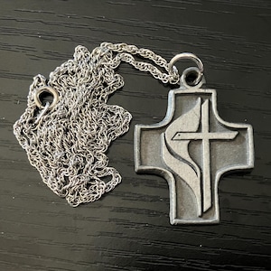 Vintage Confirmed in Christ Cross & Flame Pendant – United Methodist ...