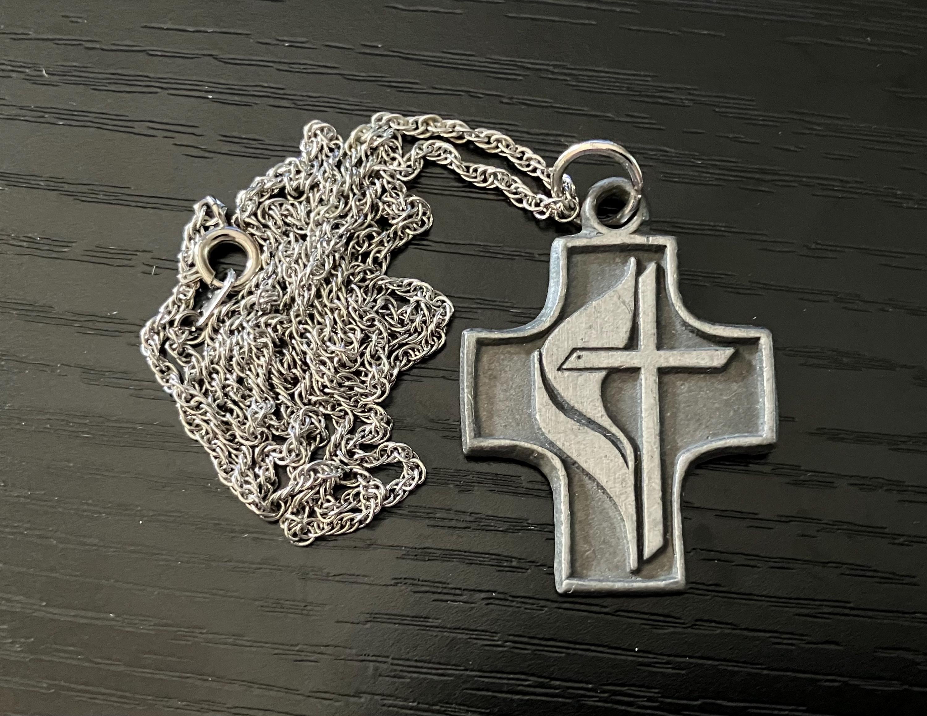 Vintage Confirmed in Christ Cross & Flame Pendant – United Methodist ...