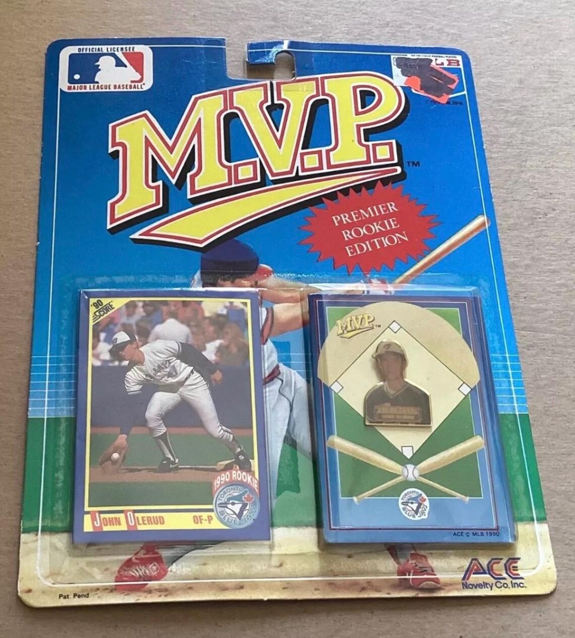 Vintage MLB M.V.P. Major League Players Collector Player Card With Pin ...