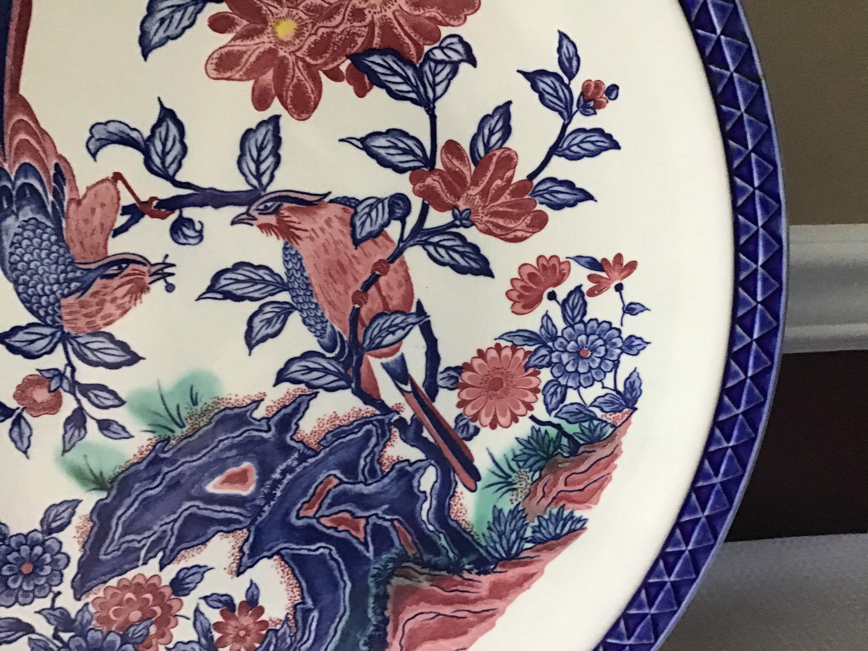 Vintage Chinese Porcelain Charger/ Plate, 16 1/4 Inches - Etsy