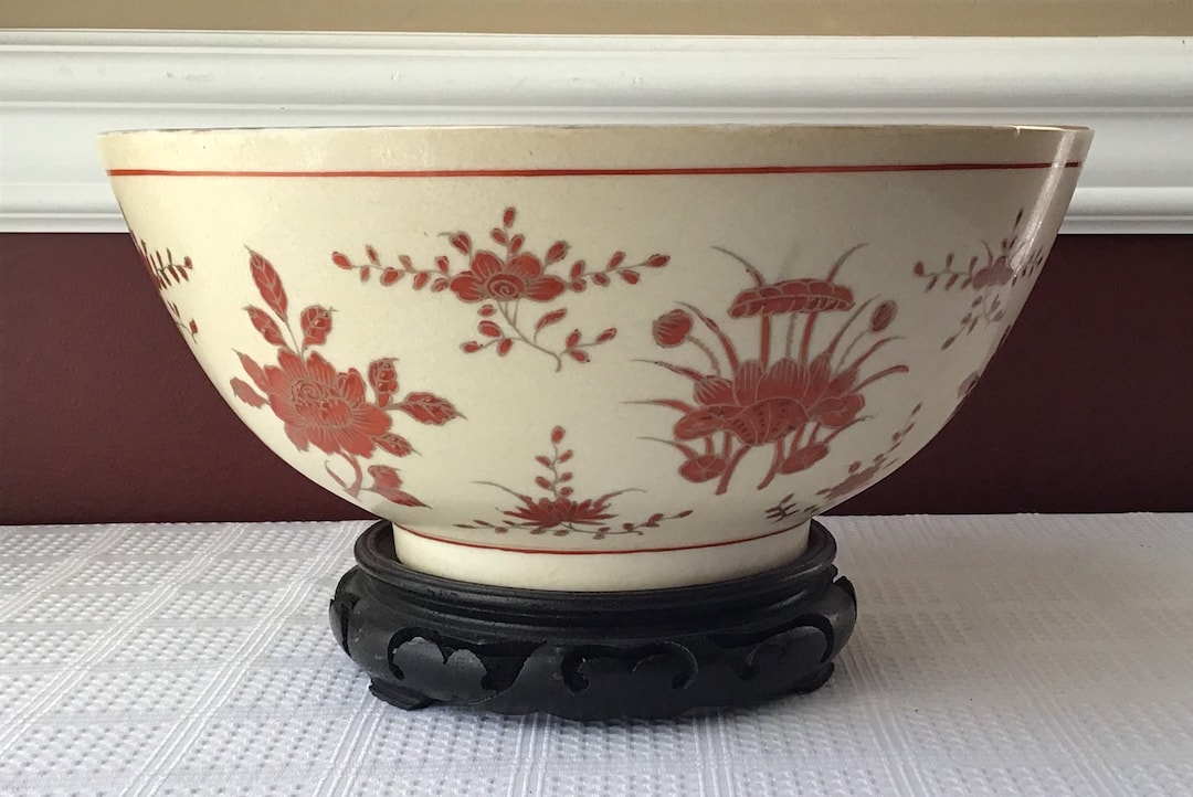 Vintage Stanley Porcelain Decorative Bowl Hand Decorated in Hong Kong ...
