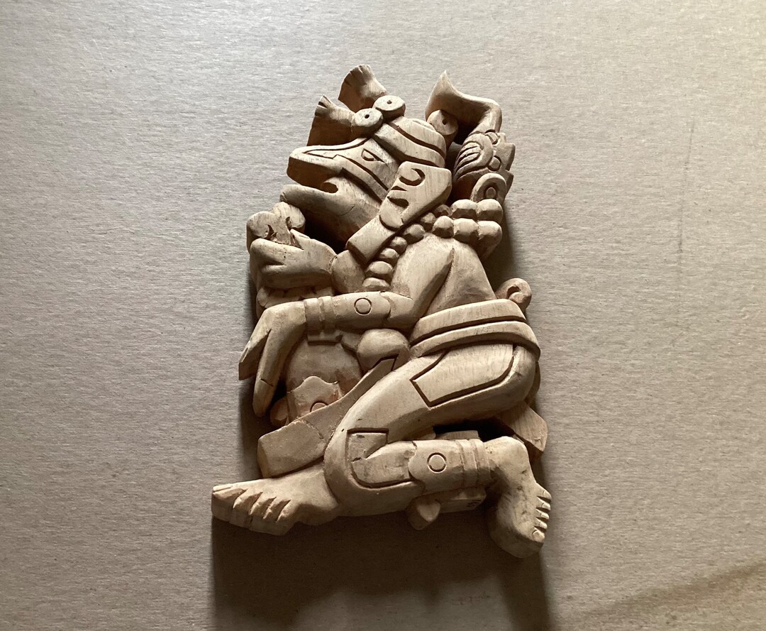 Vintage Mayan Wooden Carved Wall Decor., Star God, 8 3/4” X 5” - Etsy
