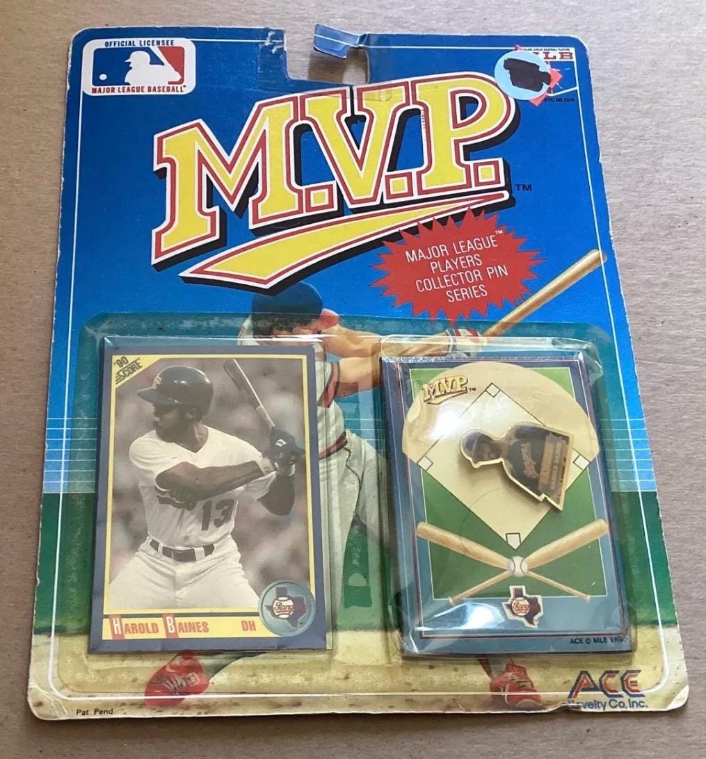 Vintage MLB M.V.P. Major League Players Collector Player Card With Pin ...
