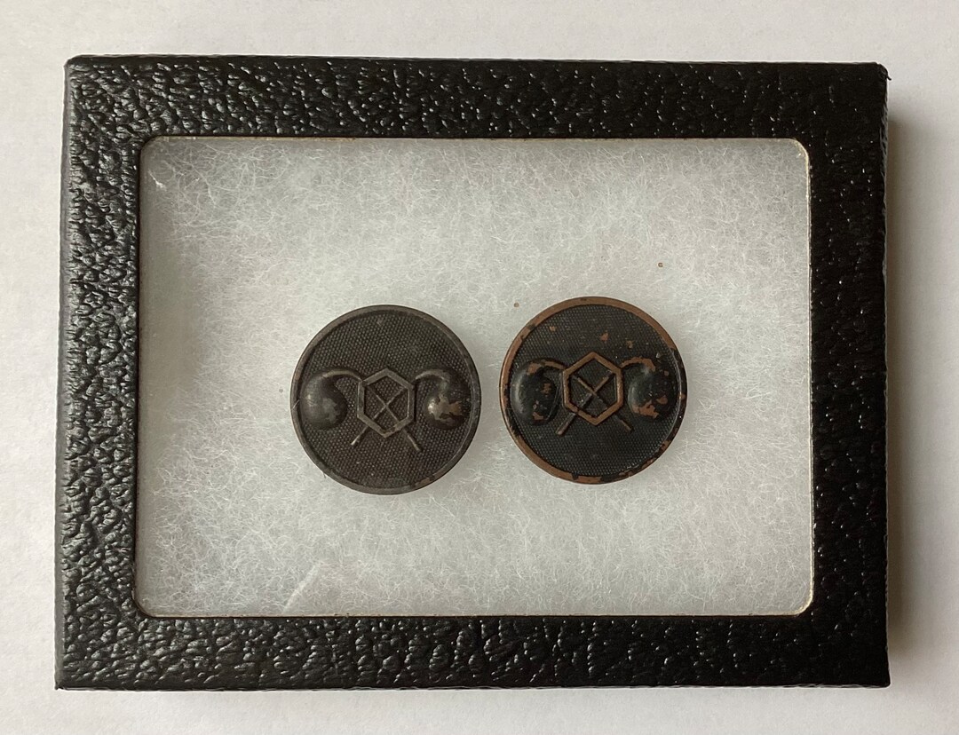 Rare Pair of Antique WW1 Collar Discs, Chemical Warfare Service, in ...