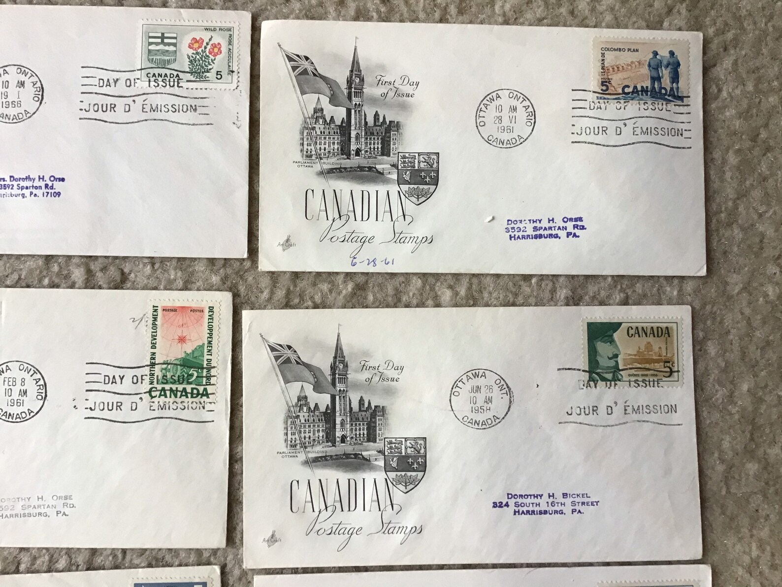 Lot of 7 Vintage Canadian First Day Cover Postage Stamps - Etsy