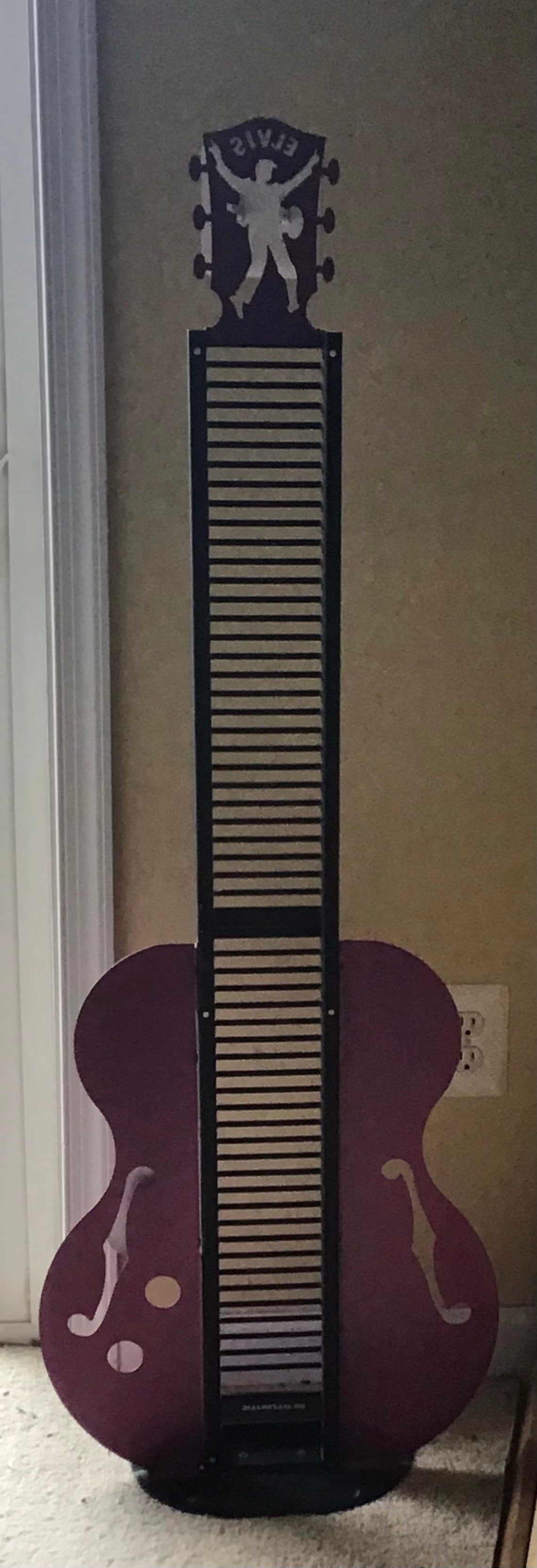 Vintage Atlantic Elvis Presley Guitar Shape CD Holder Tower | Etsy