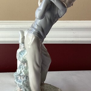 Vintage Lladro Young Man Golfer Porcelain Figurine, 11" Tall, Hand Made ...