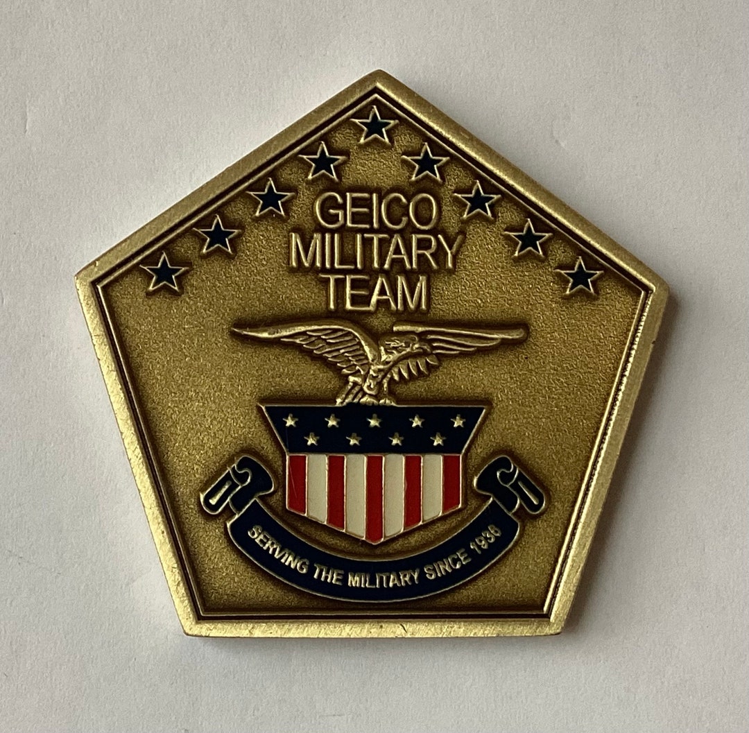 Geico Military Team Challenge Coin for Outstanding Service to Our Nation - Etsy