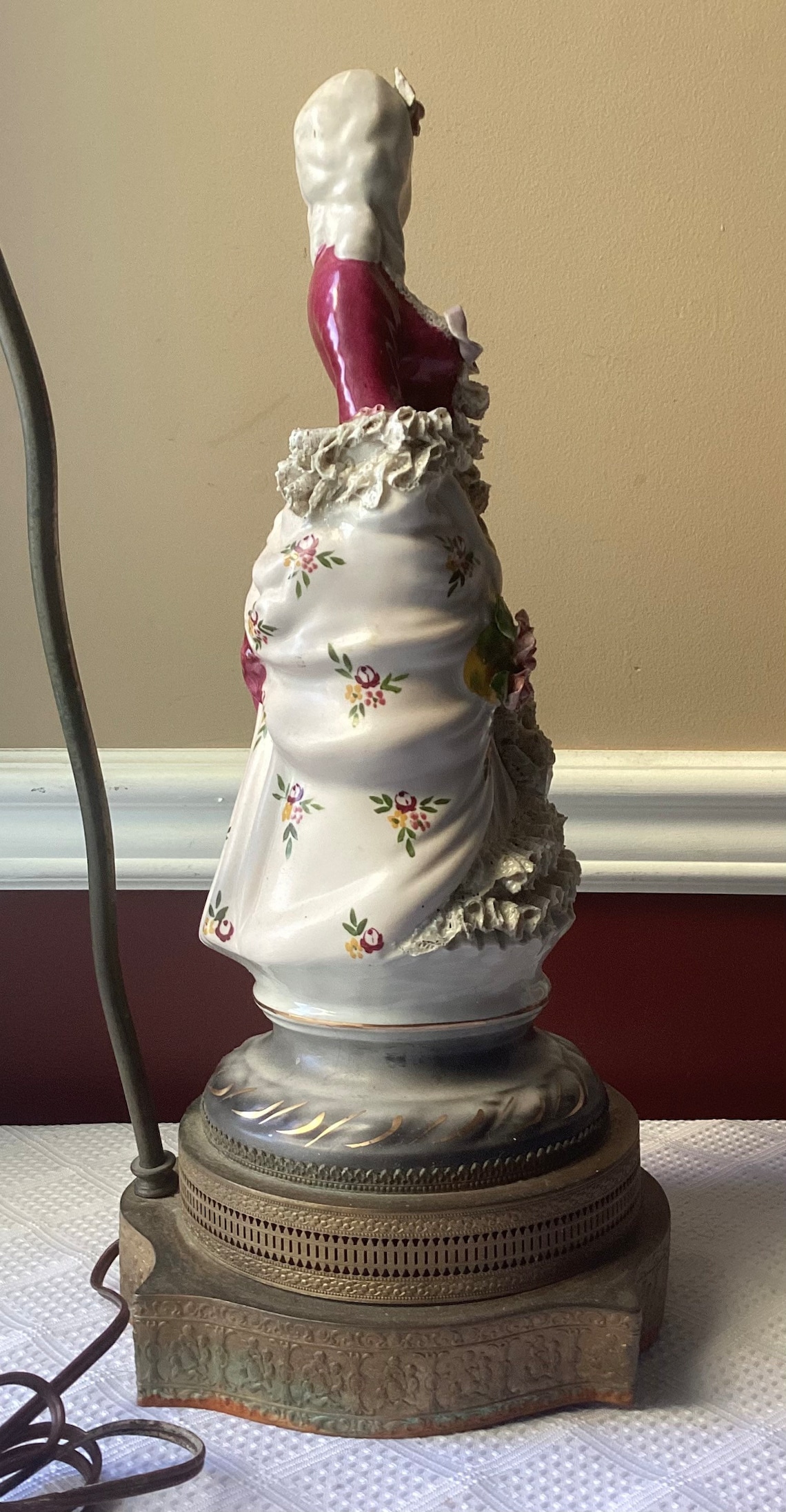 Antique Victorian Porcelain-brass Lamp of Victorian Lady - Etsy