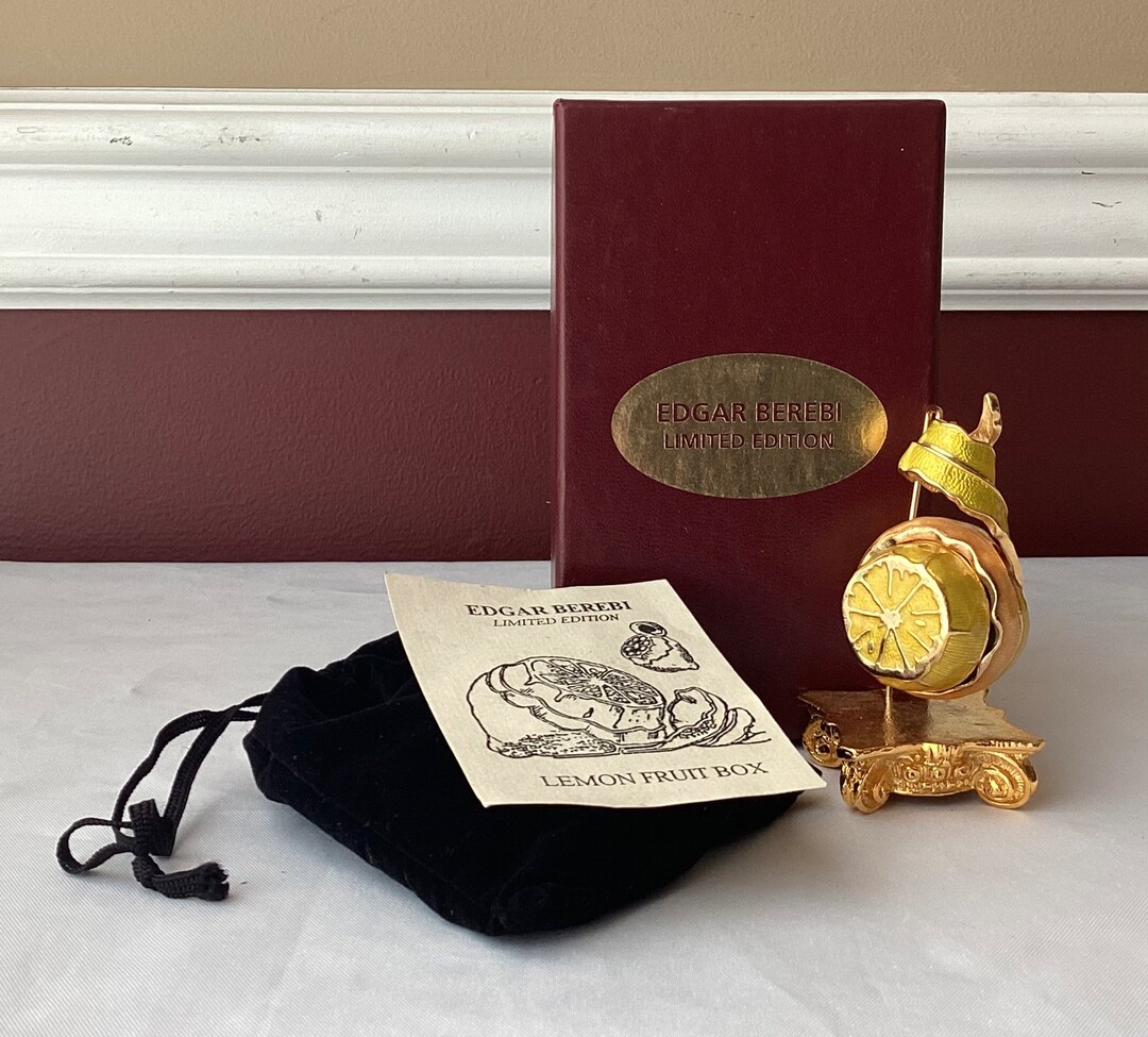 Edgar Berebi Ltd Edt Lemon Fruit Box With Original Box & Storage Bag - Etsy