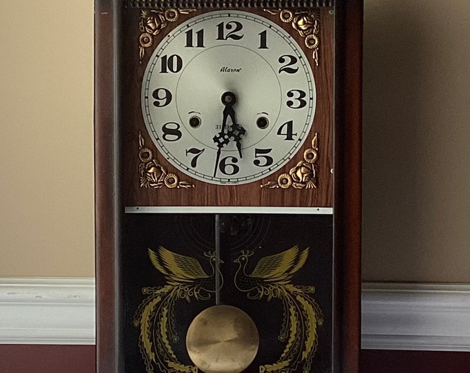 Vintage Alaron 31 Day Wall Clock Made in Korea, With Key, Not Working ...