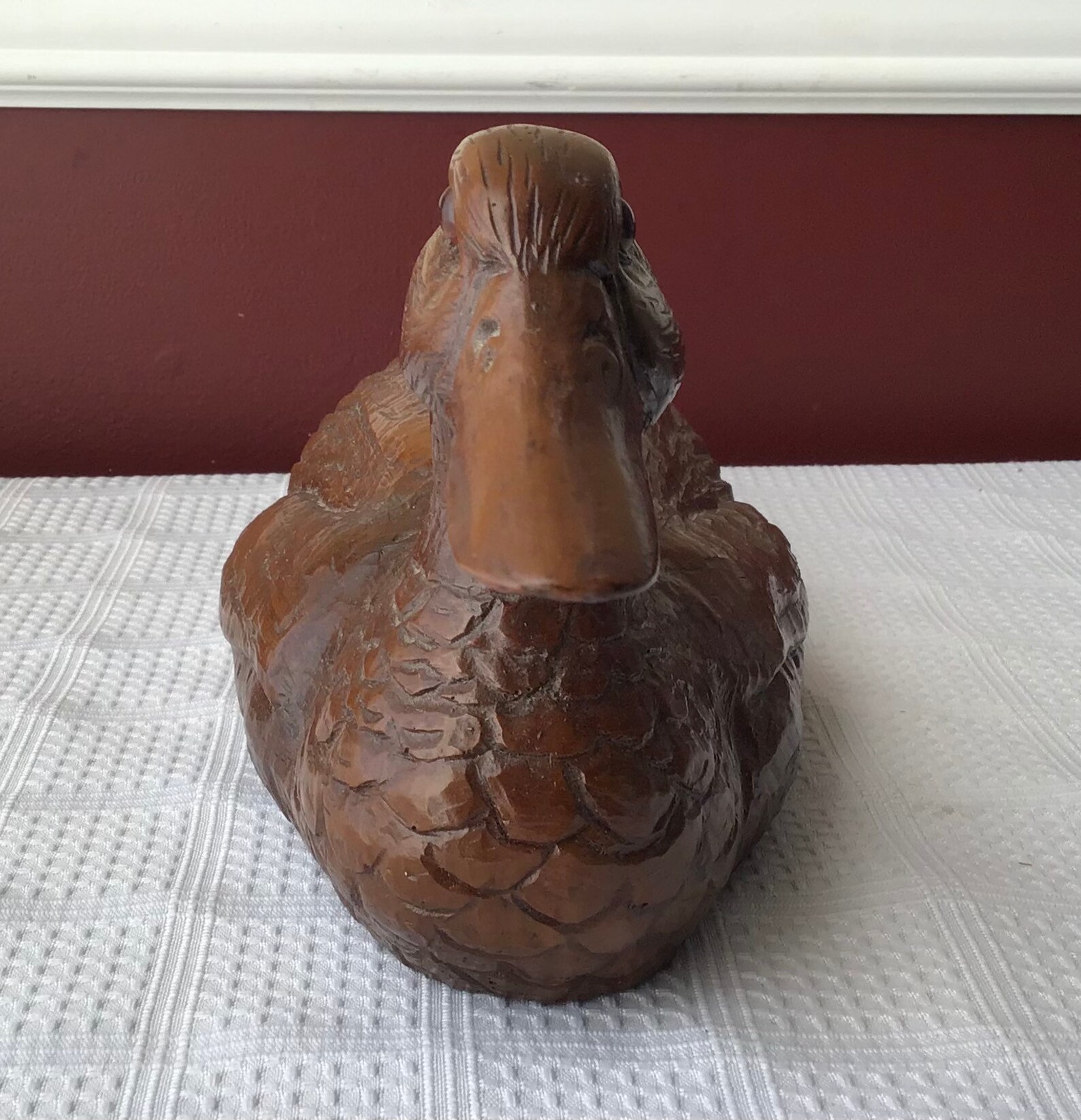 Vintage Heavy Resin Duck Figurine/ Duck Decoy 15 Long - Etsy