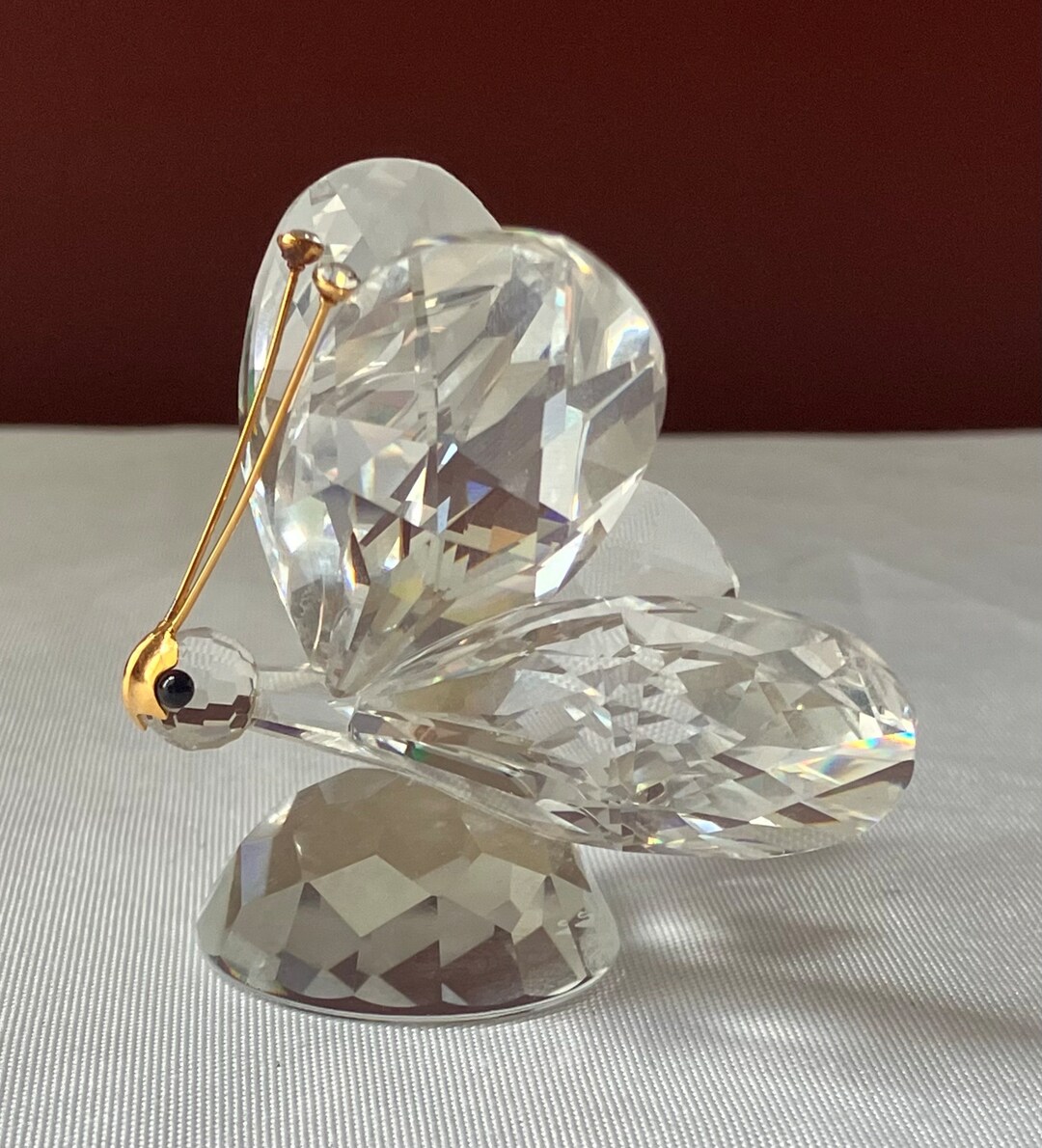 Vintage Swarovski Crystal Butterfly Figurine, Marked, Medium Size, 2" X ...