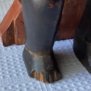 Vintage African Wooden Fertility Akua Ba Disk Headed Figure, Asante, 15 ...