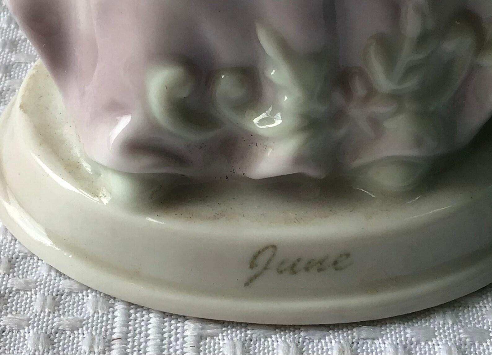 Vintage Russ “june” Porcelain Figurine, Girl Angel With Flowers - Etsy