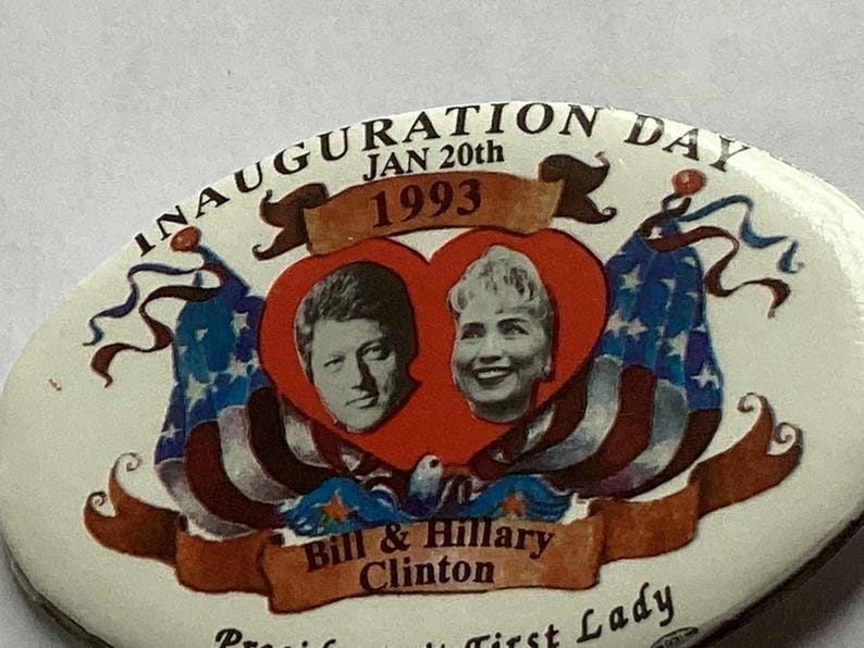 Vintage Presidential Inauguration Day Jan 20, 1993 Bill & Hillary ...