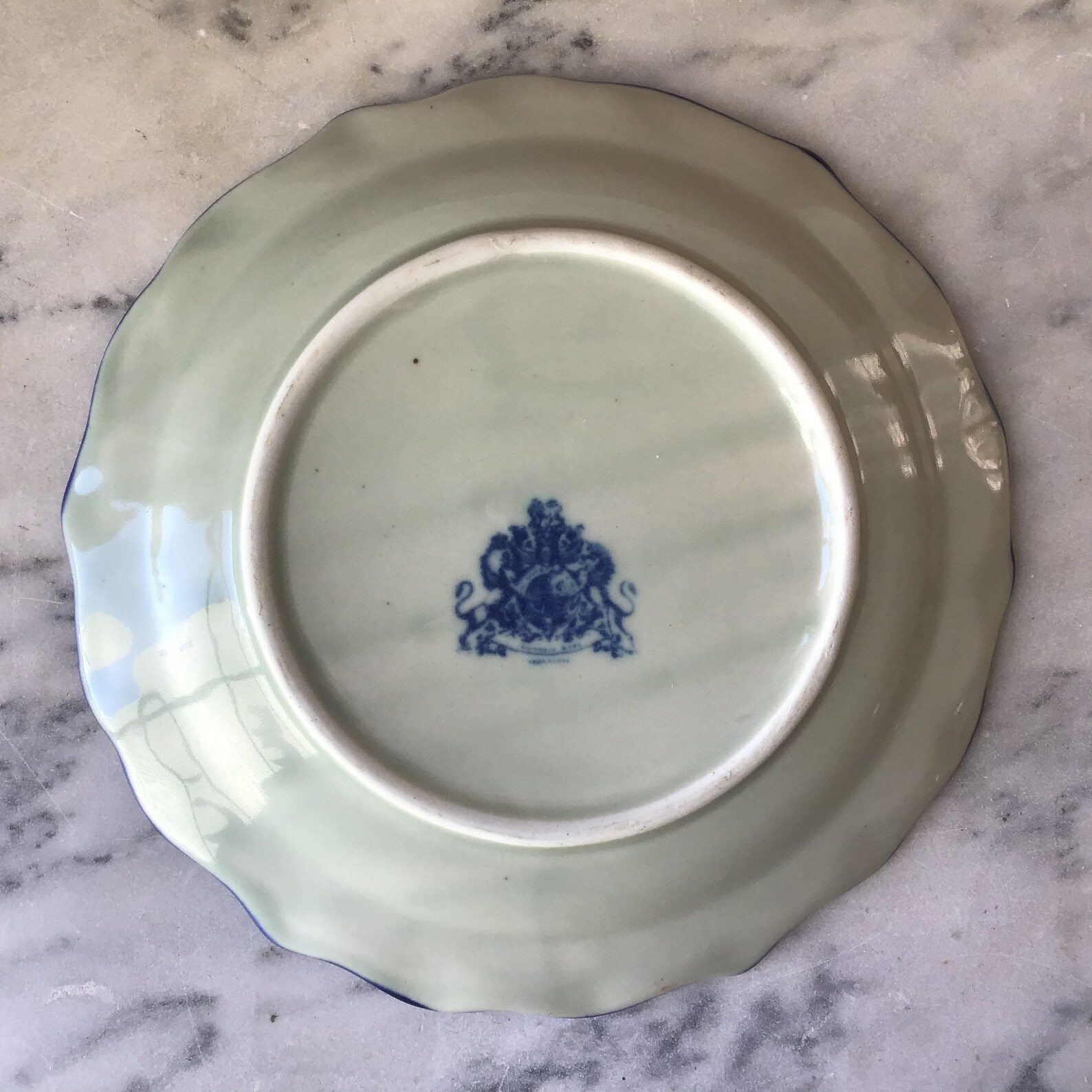 Old Vintage Victoria Ware Ironstone Porcelain Blue & White Plate, 9 7/8 ...