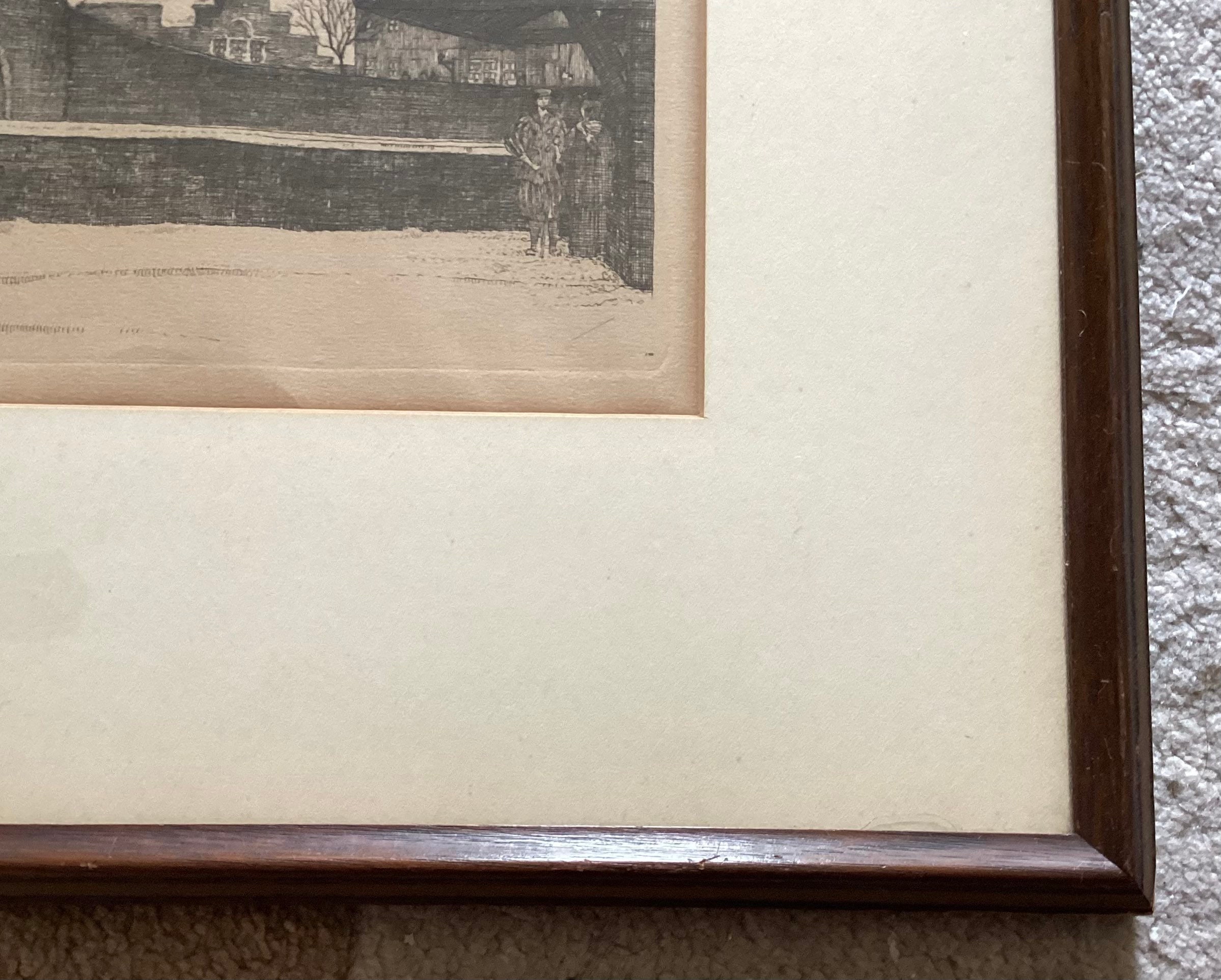 Vintage Leon R. Pescheret Etching of St. Nicholas Chapel - Etsy