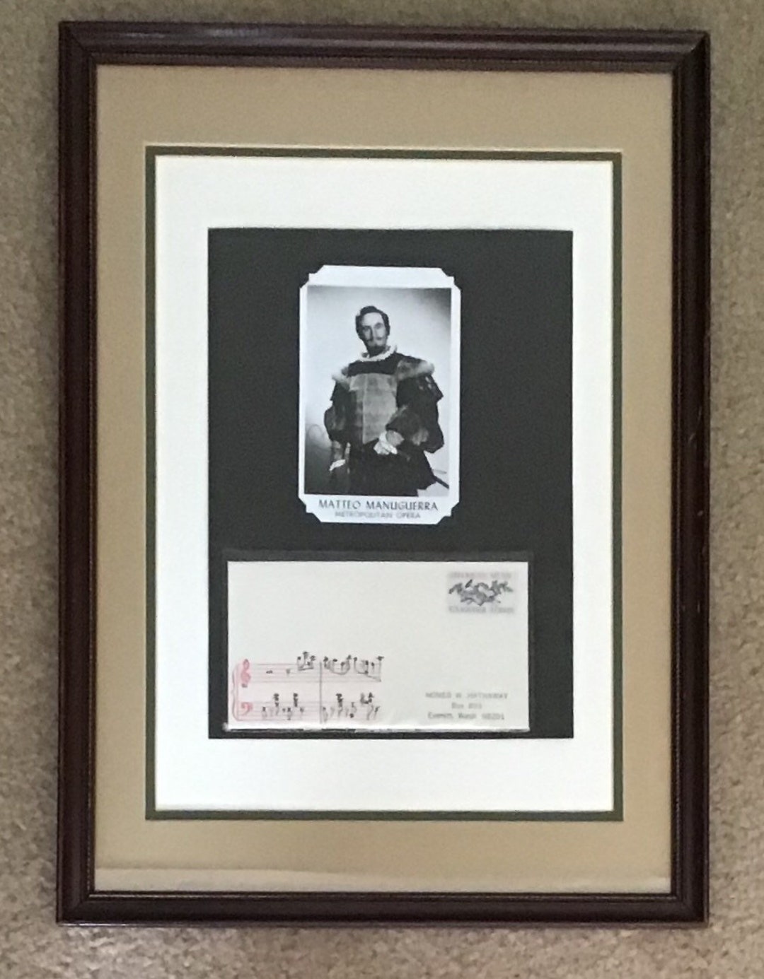 Autographed Photo of Matteo Manguerra and Envelope - Etsy UK